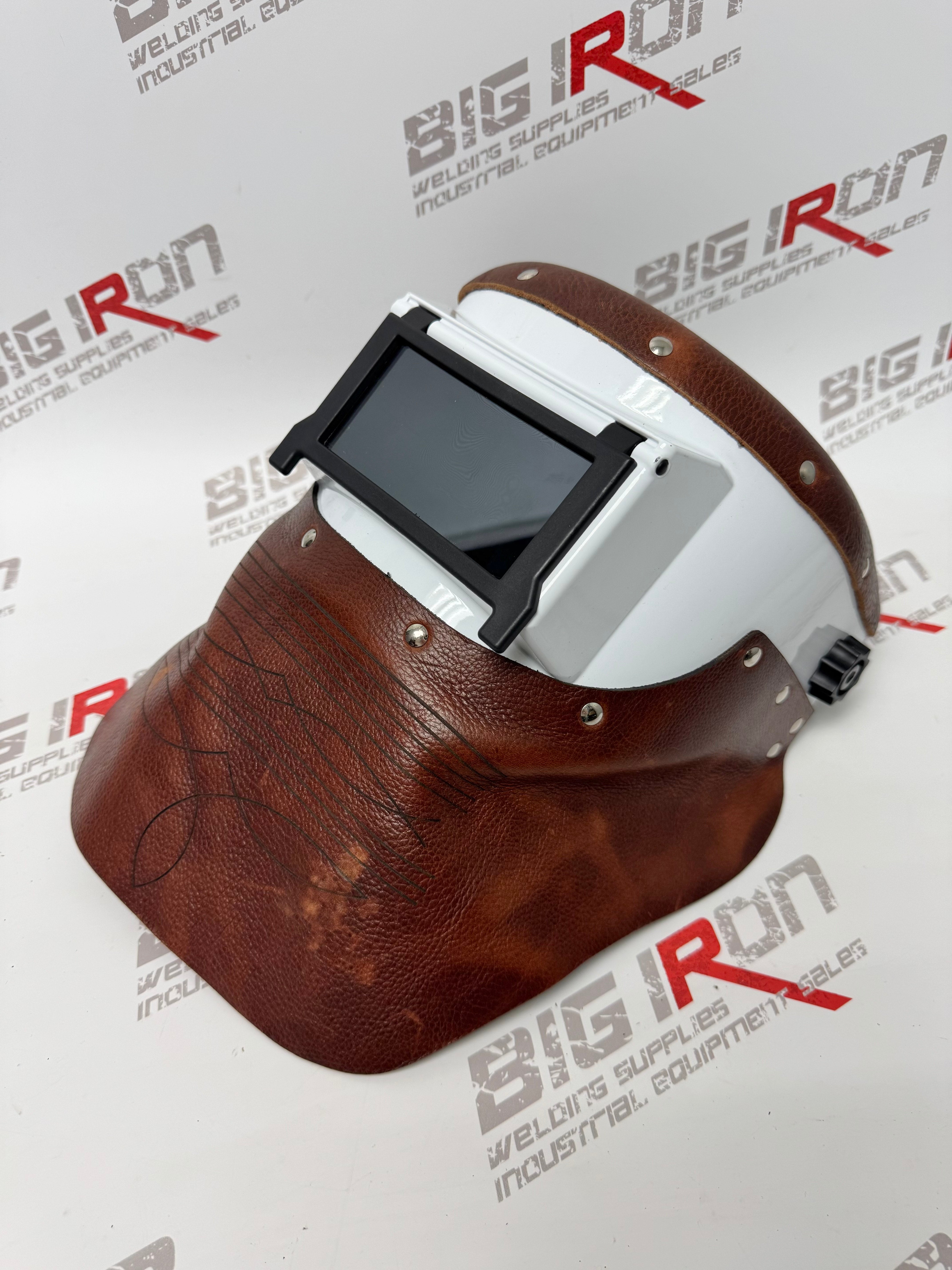 OUTLAW LEATHER- Slimeline Black Welding Hood-Western Hood – Big Iron ...
