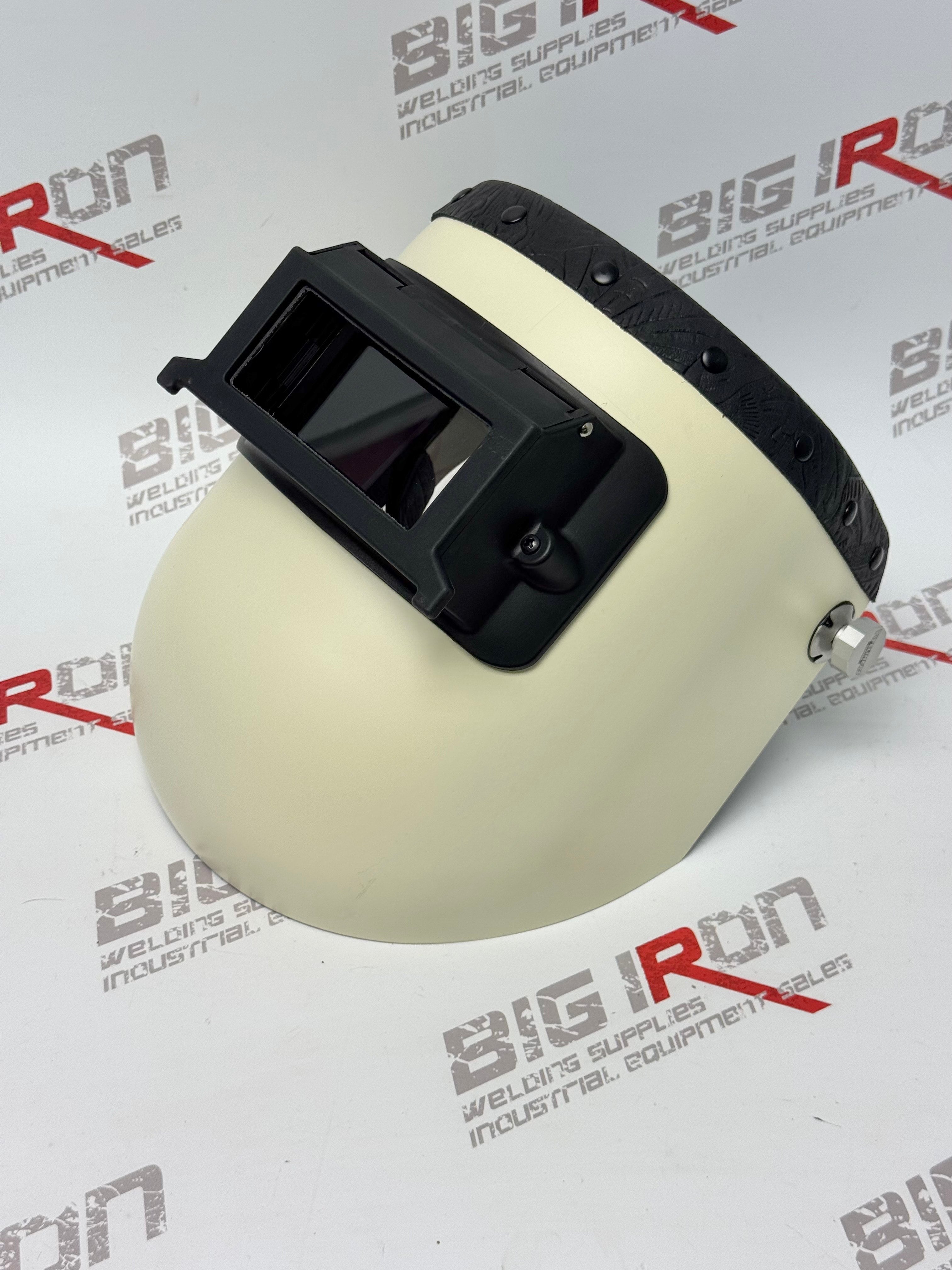 Finer Pipeliner Leather Welding Hood Chopped Top Flip Up/Black Floral ...